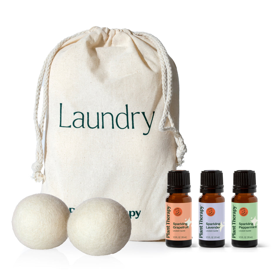 Plant Therapy Laundry Essentials - Natural Oils & Wool Balls for Freshness