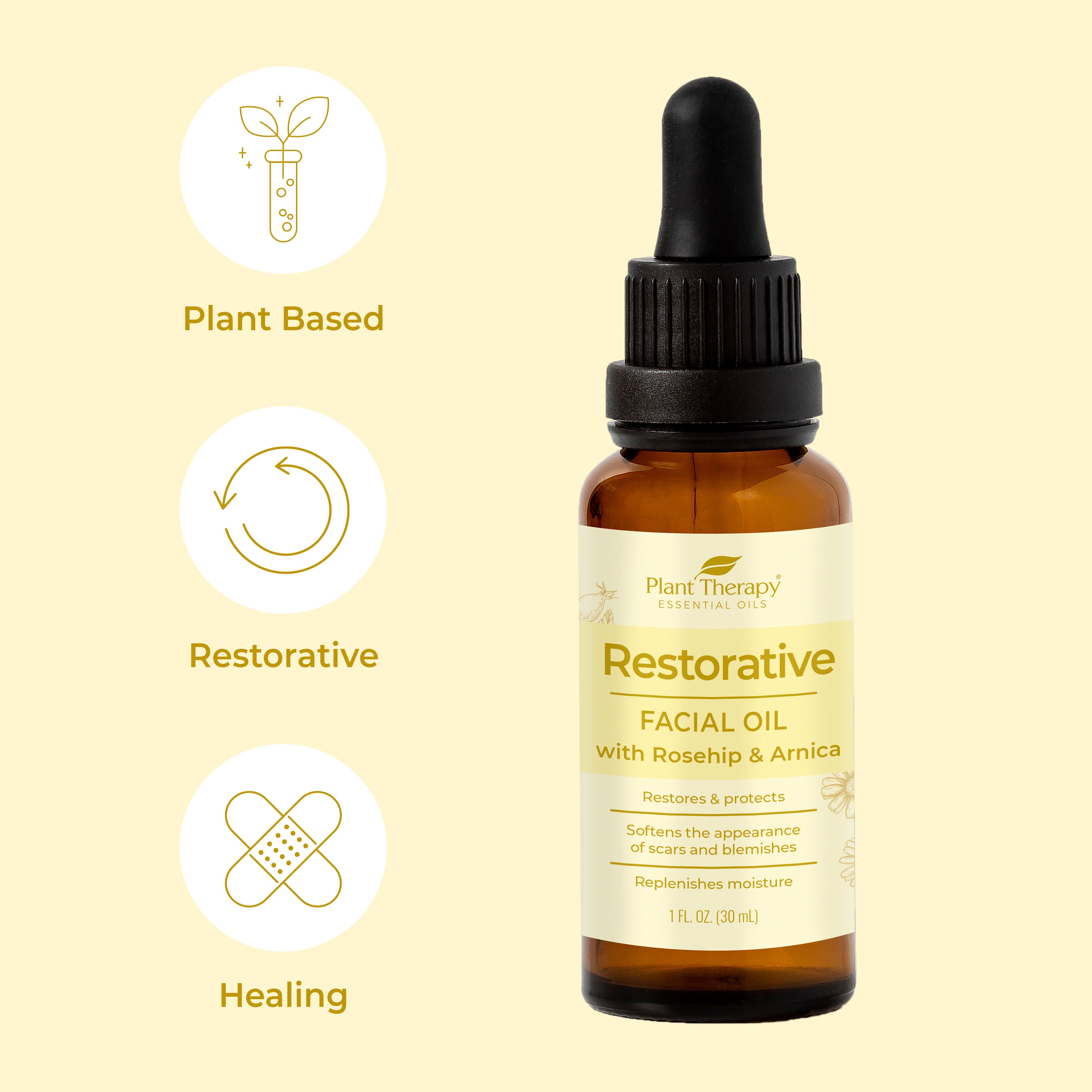 Restorative Facial Oil with Rosehip & Arnica – Plant Therapy