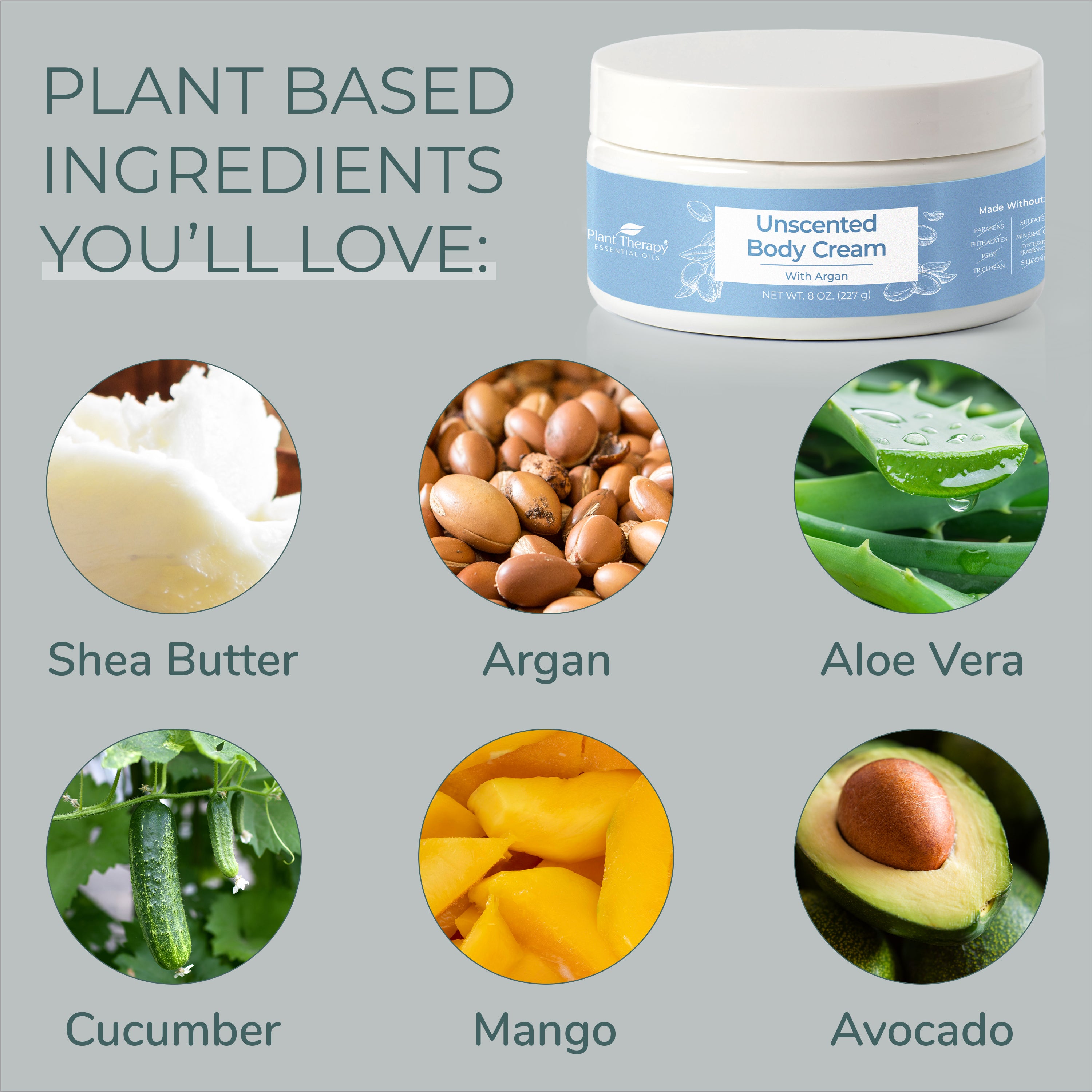 Unscented Body Cream with Argan – Plant Therapy